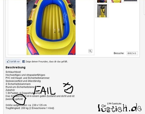Ebay Boot Fail Bild - lustich.de